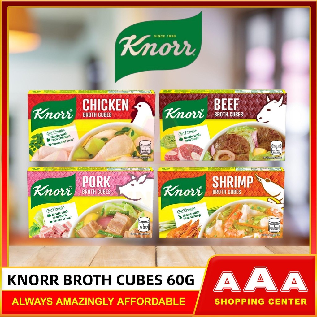 Knorr Broth Cubes 60g (Set of 2) Chicken / Beef / Pork / Shrimp Flavor ...