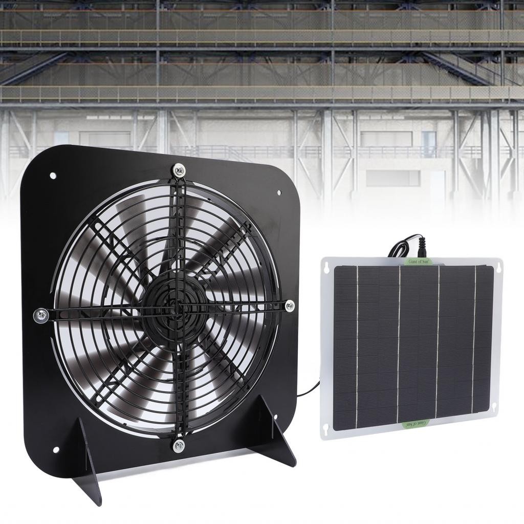 haichao-ph Solar Powered Fan Kit 10W Panel with 13 Inch Exhaust for ...