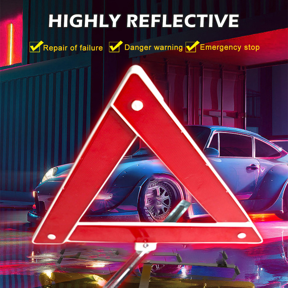28CM Car Warning Triangle/Reflective Hazard Folded Stop Sign | Shopee ...