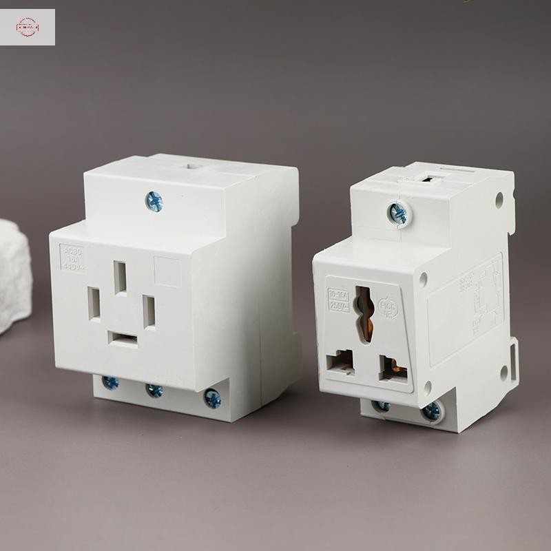 Sun UK US EU FR IT Standard Modular Din Rail Socket 10A 16A 25A 250V ...