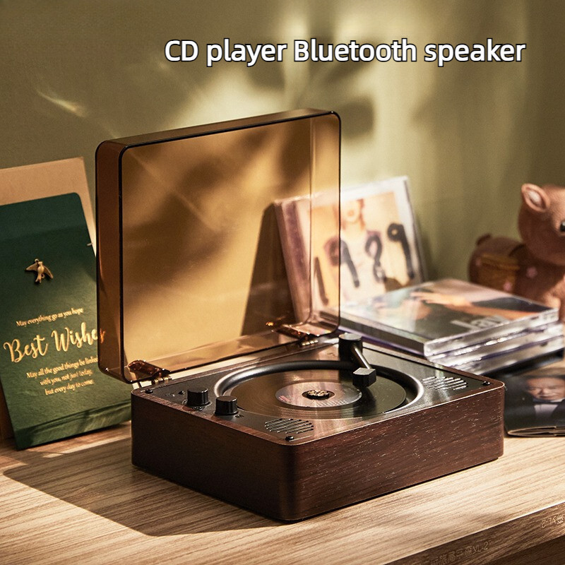 Multifunction CD Album Player Bluetooth Speaker Small Portable Audio ...