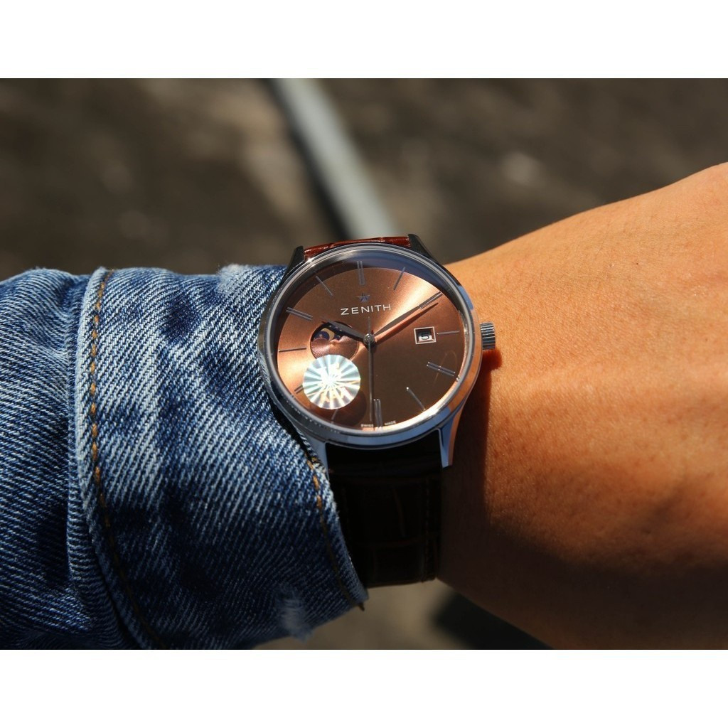 Zenith Leather Strap Comfortable Lightweight Automatic Mechanical Men's ...