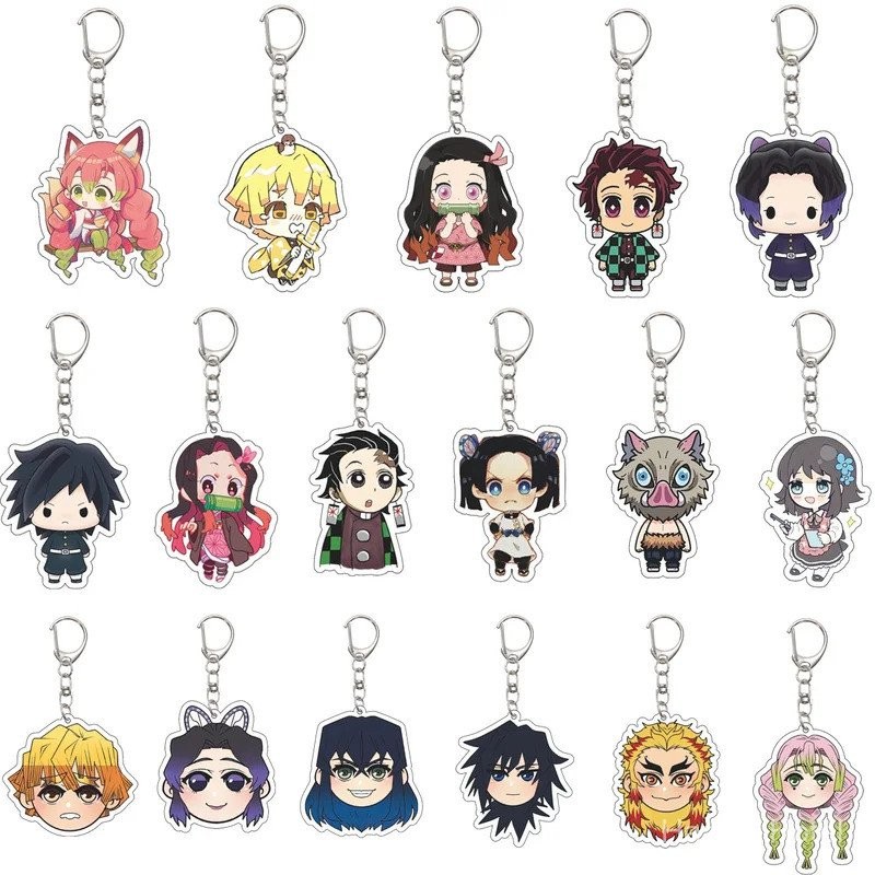 55MM Anime Demon Slayer Keychain Shinazugawa Sanemi/Kochou Kanae/Kochou ...