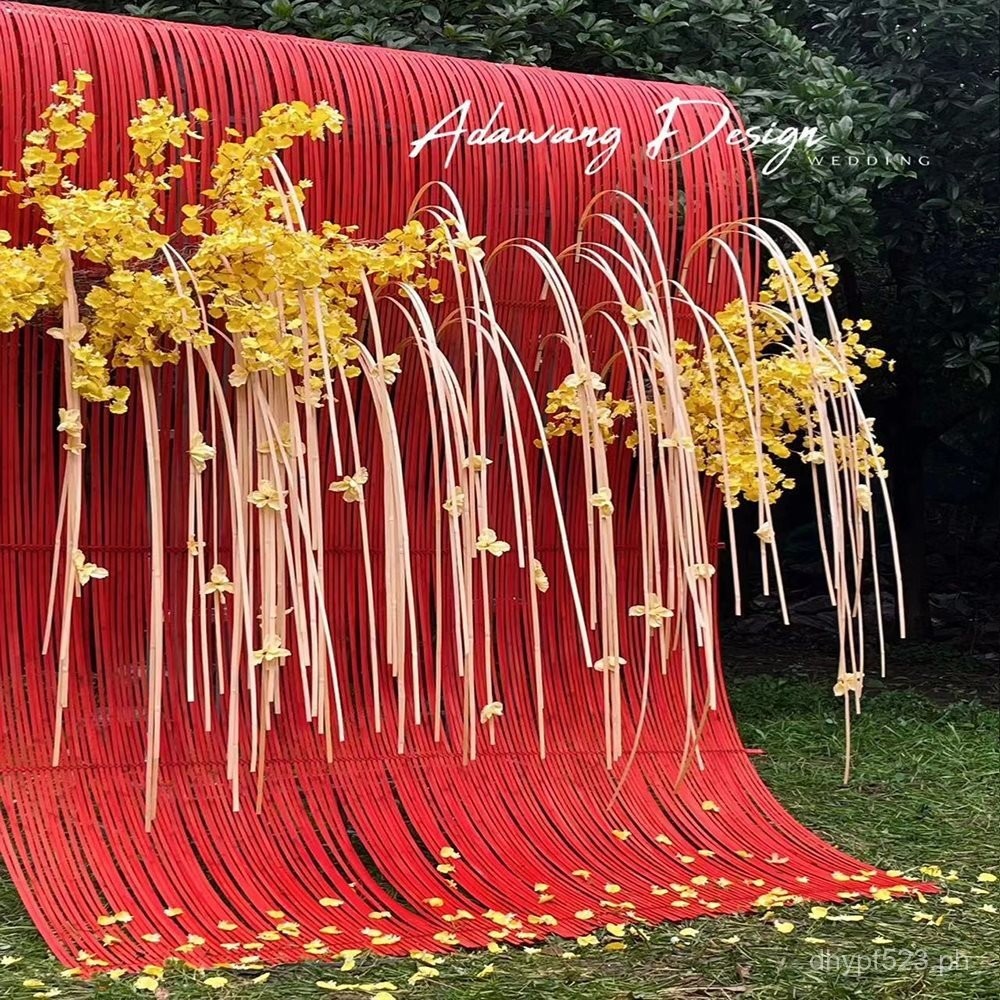 Floral Bamboo Stakes Bamboo Art Ceremony Landscaping Bamboo Strips ...