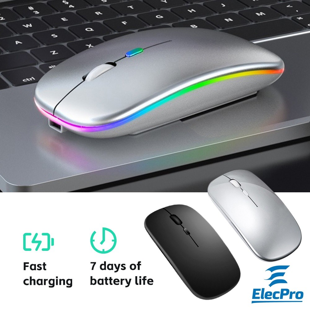 Rechargeable Mouse Wireless Silent LED Backlit Mice USB Optical ...