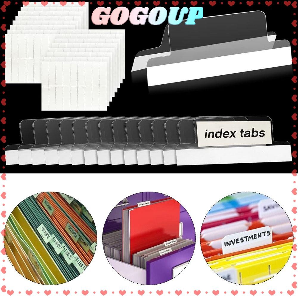 GOGOASDGRF 25pcs Index Tabs, Self-adhesive Index Label File Storage ...