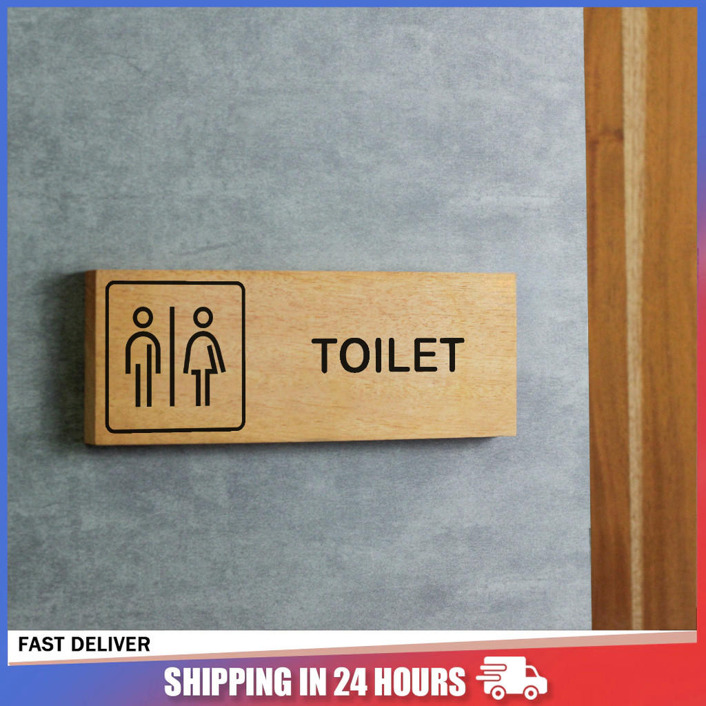 [Fast Deliver] 1pcs Toilet Sign System - Toilet Area Sign - Wall Sign ...