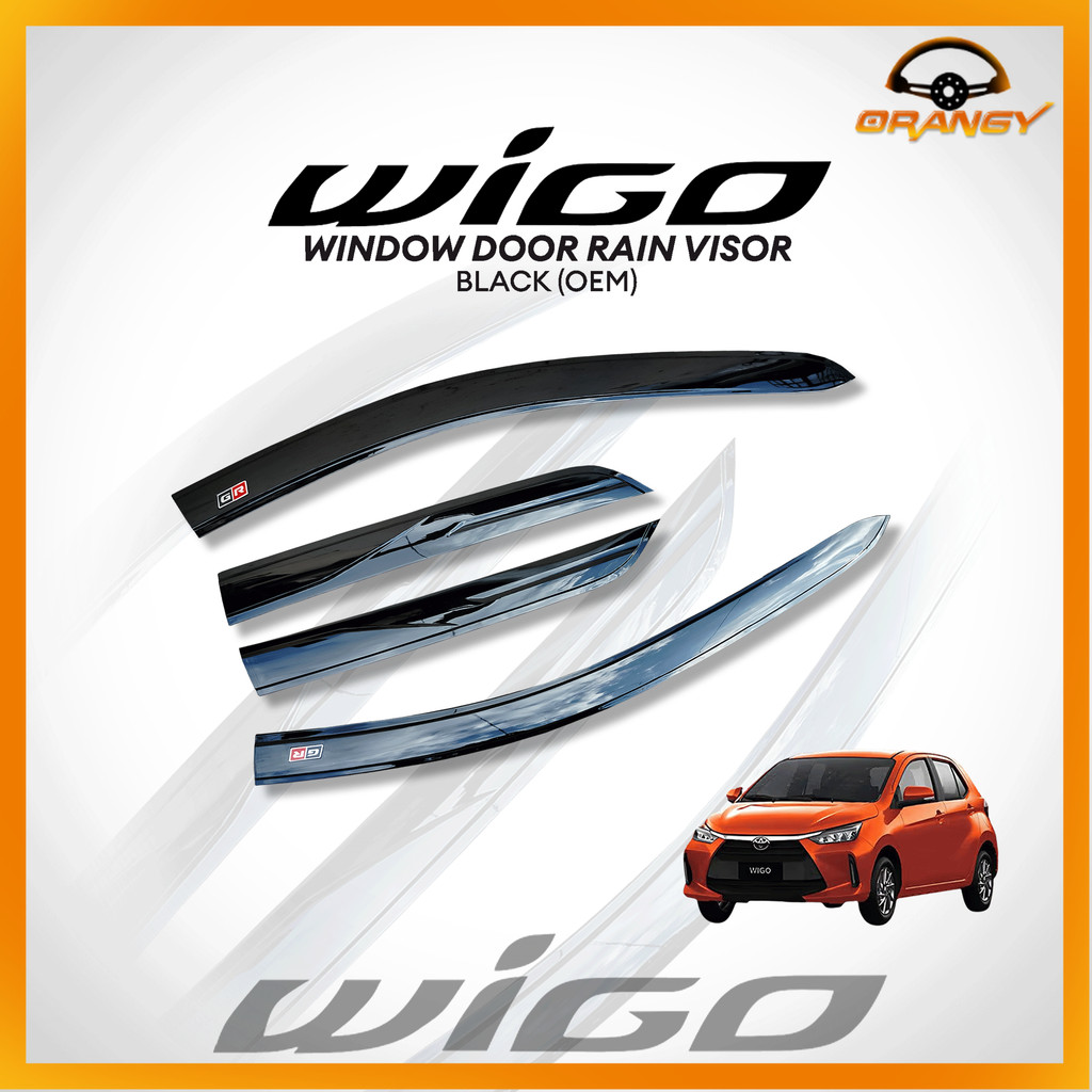 ALL NEW Toyota Wigo 2023 to 2026 OEM GR LOGO Window Door Rain Visor ...