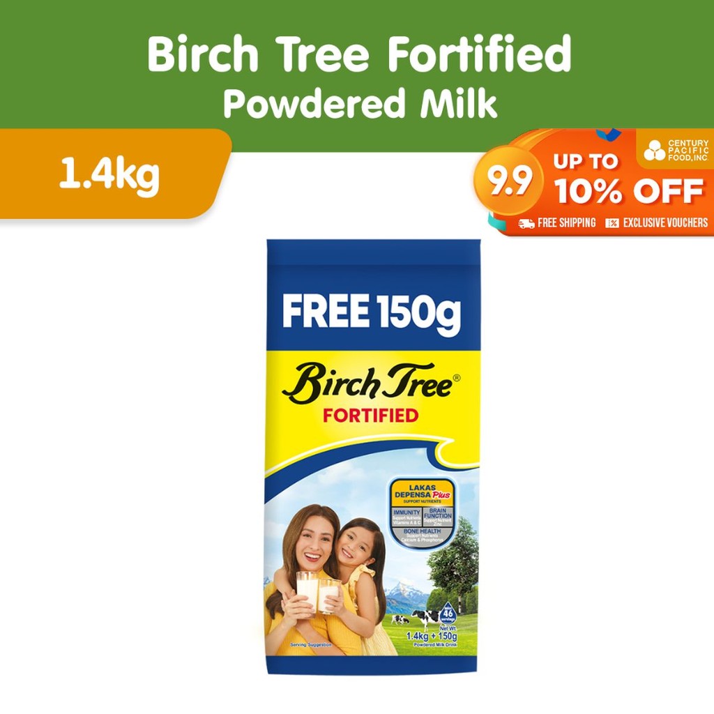 Birch Tree Fortified Powdered Milk 1.4kg with FREE 150g - Lakas Depensa ...
