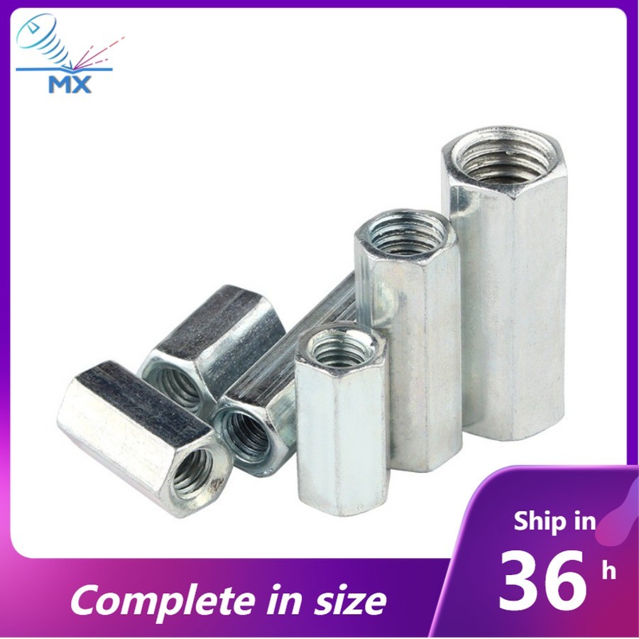 Galvanized Extended Hex Joint Nut Extended Hex Nut M4/M5/M6/M8/M10/M12 ...