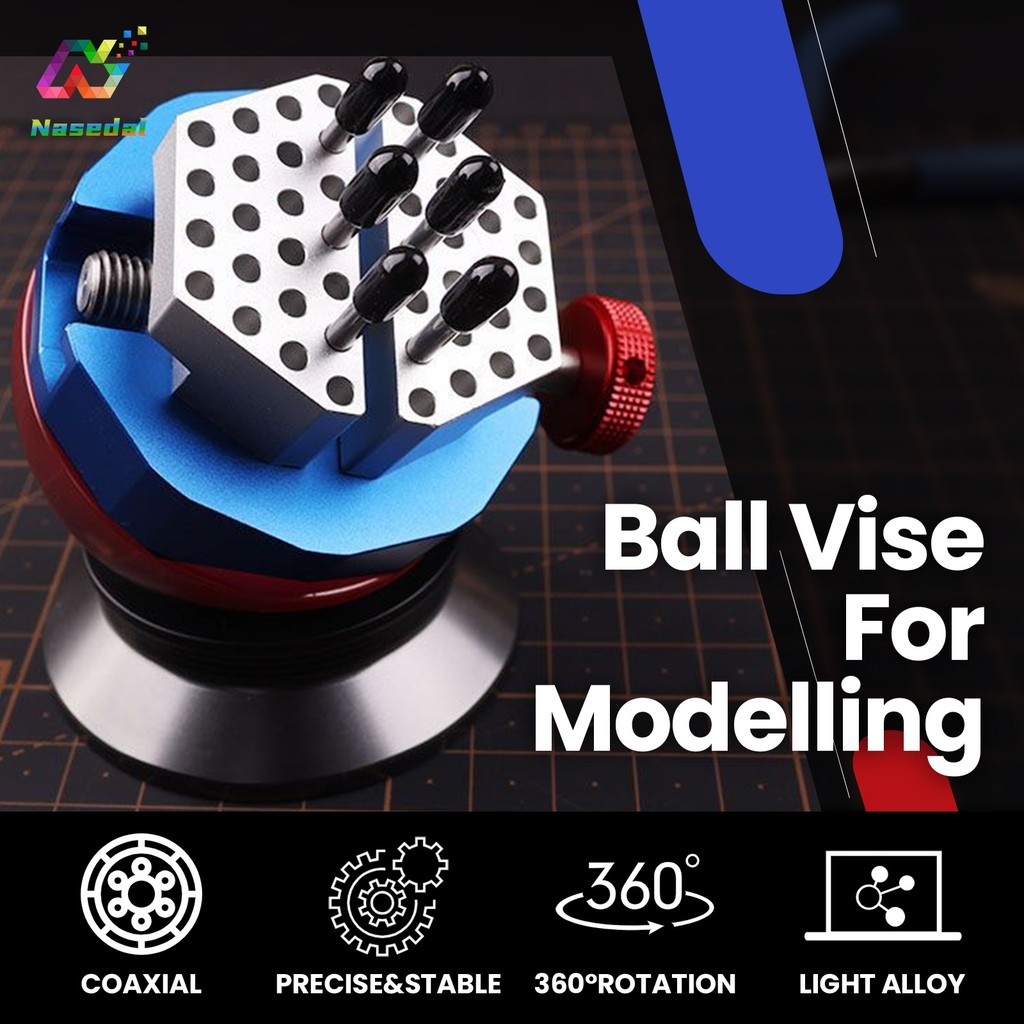 USTAR UA-90636 360° Universal CNC Ball Vise for Modelling for Gundam ...
