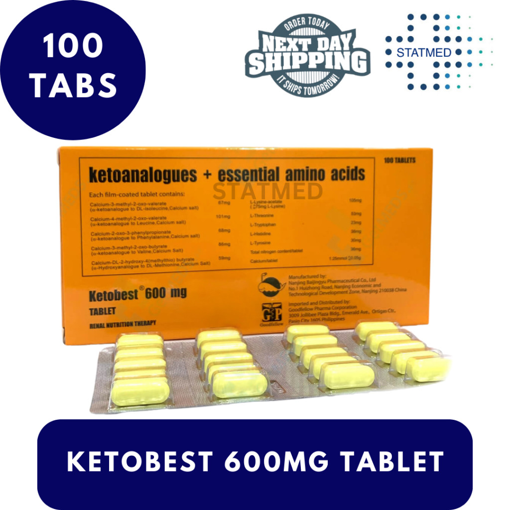 Ketobest 600 Ketoanalogues Essential Amino Acids l 50 & 100 Tabs ...
