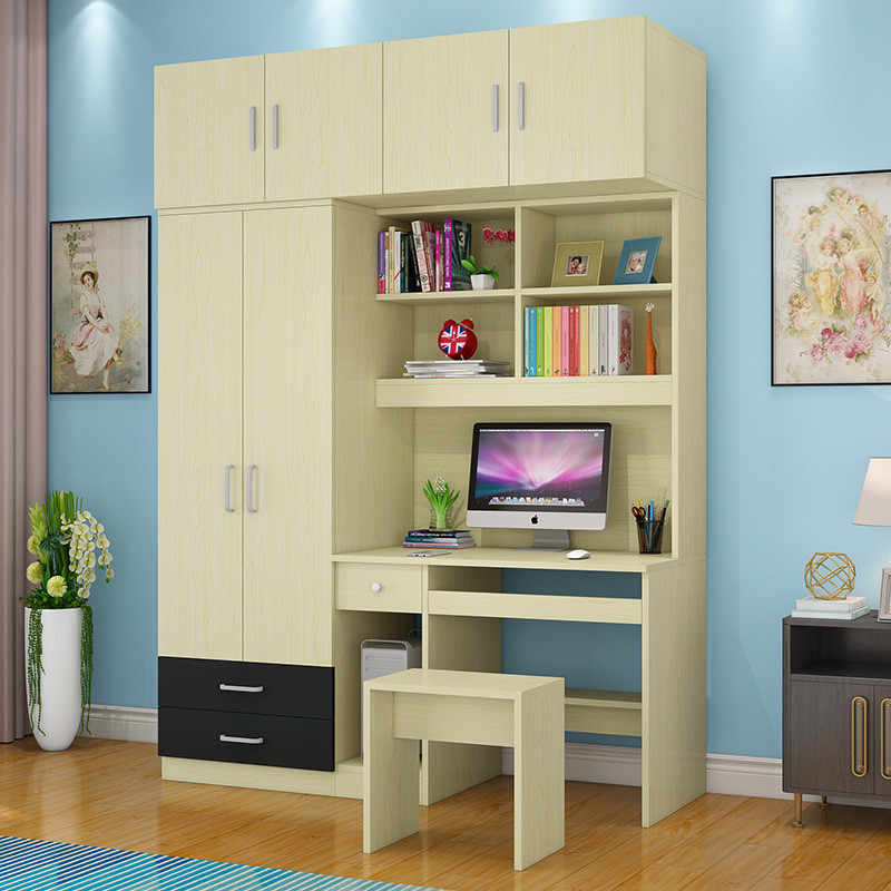 Modern Simple Desktop Household Computer Desk Bookcase Combination ...