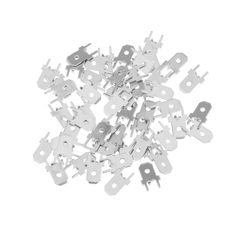 LOVESHOPPING 50PCS 6.3MM 4.8MM Inserts Plug Male Terminal 250 PCB ...