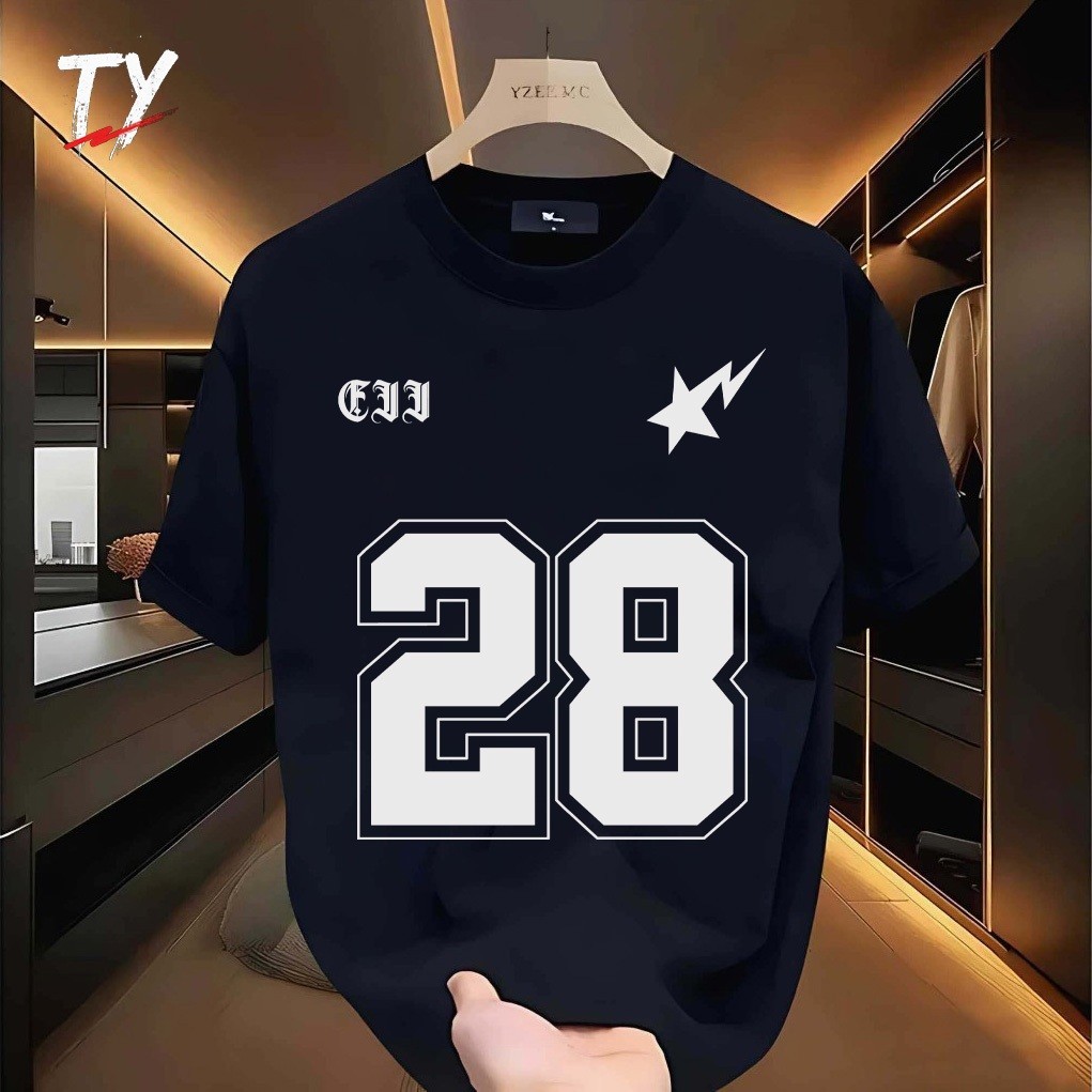 KATUN TY Men's Distro T-shirts Oversize T-shirts Number 28 Short Sleeve ...