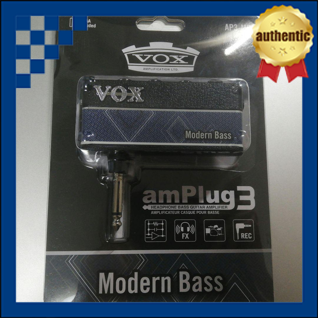 VOX Headphone Bass Amplifier amPlug 3 Modern Bass - No cables needed ...