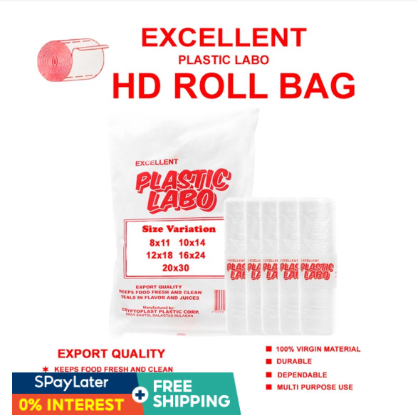 Excellent Plastic Labo HD Roll Bag (All Size) EXPORT HIGH QUALITY Cacao ...