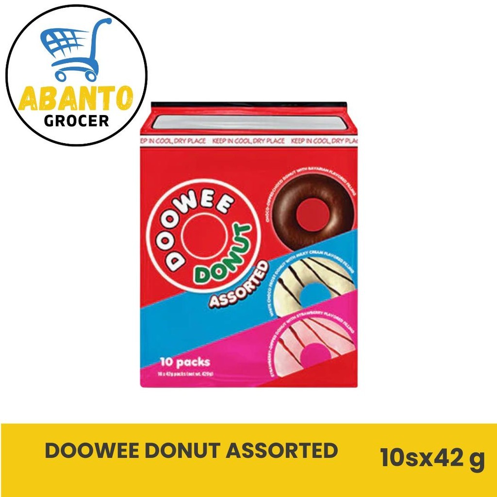 Doowee Donut Assorted 10s x 42 g | Shopee Philippines