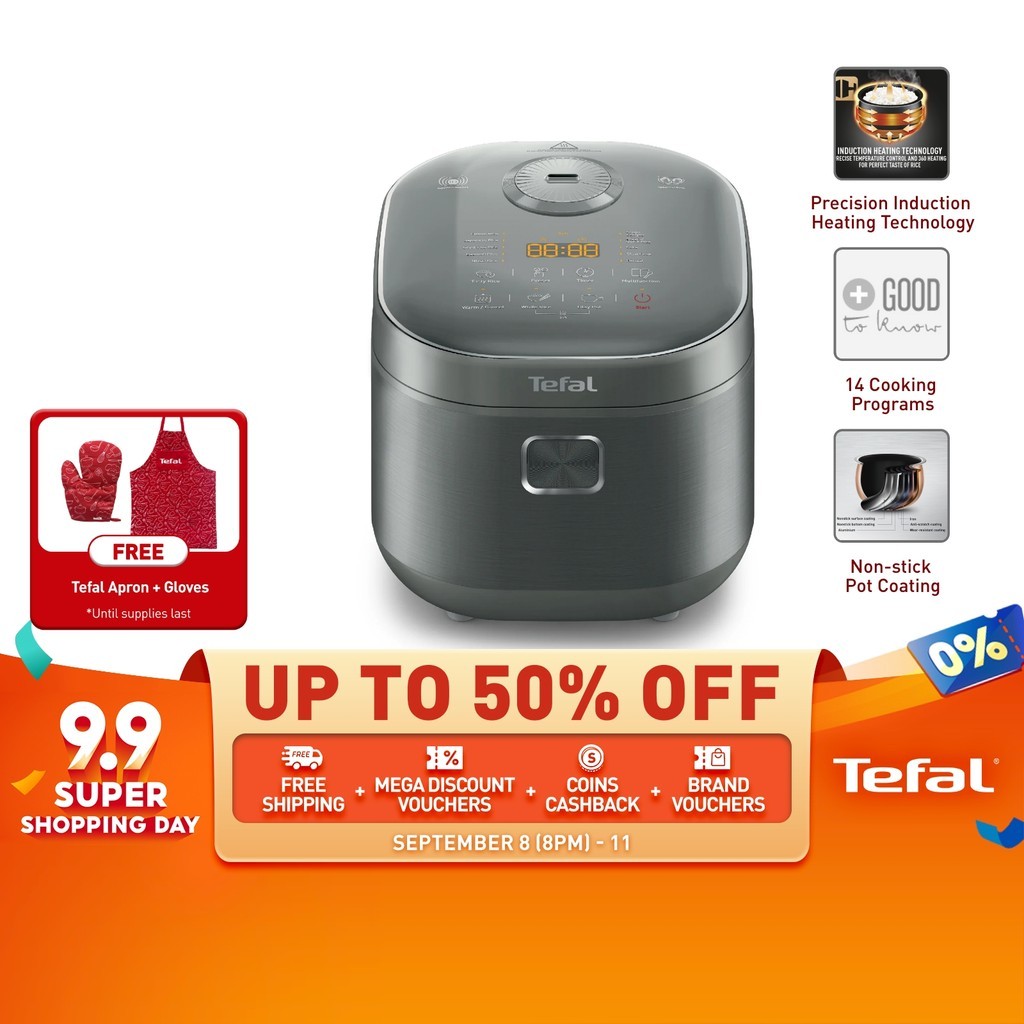 Tefal Spherical Pot Rice Cooker 10 cups RK818A65 | Shopee Philippines