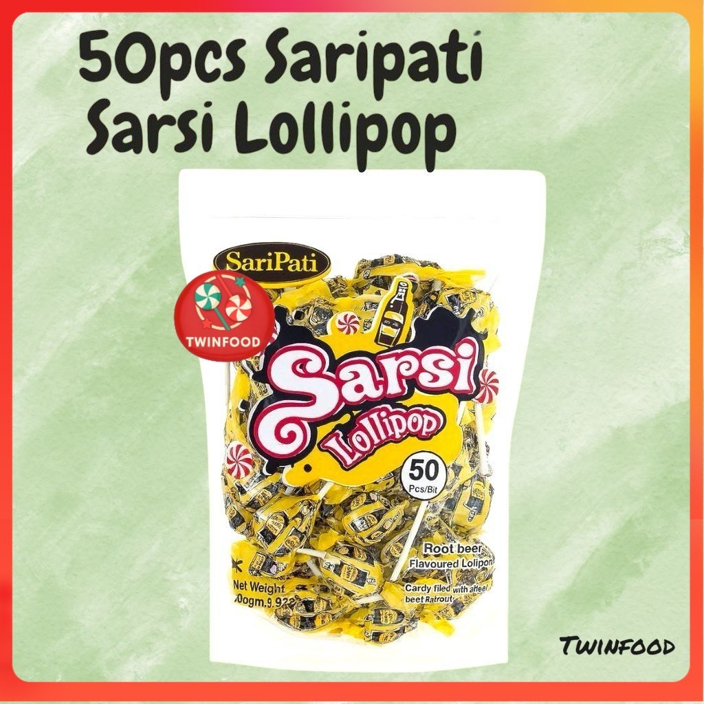 50pcs Sari Pati Classic Lollipop Sarsi Pop Flavour HALAL Traditional ...