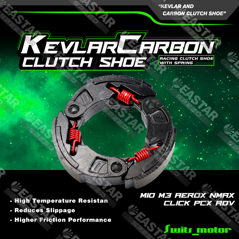 RACING CLUTCH LINING /CLUTCH SHOE WITH SPRING MIO M3 AEROX NMAX CLICK ...