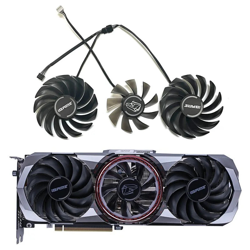 88Mm DC 12V 0.5A PVA080E12R RTX 3090 GPU Cooler For iGame RTX 3060 3070 ...