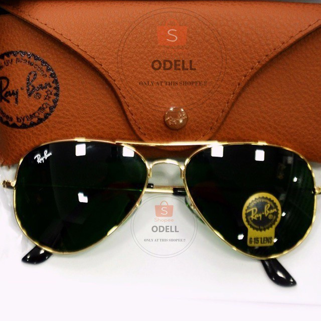 Pos direct Ray-Ban Aviator Black Sunglasses Set with Full Shell Case ...