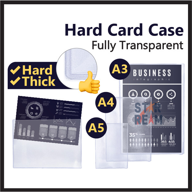 Hard Card Case A4 A3 A5 (High Transparency) Thick Stronghold Round ...
