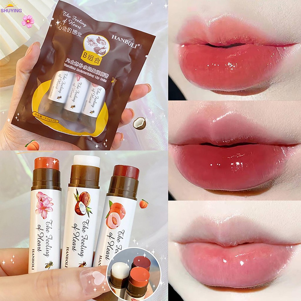 Fruit-Flavored Colored Lip Balm Nourishing Lipstick Long-lasting Lip ...