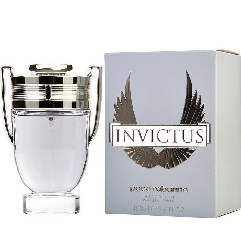 3.4oz INVICTUS Paco Rabanne Eau de Toilette Natural Spray Woody Aquatic ...