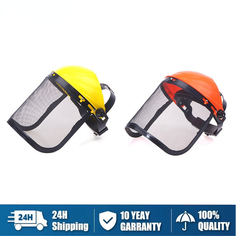 [Free Shipping] Grass Trimmer Safety Helmet Hat with Full Face Mesh ...