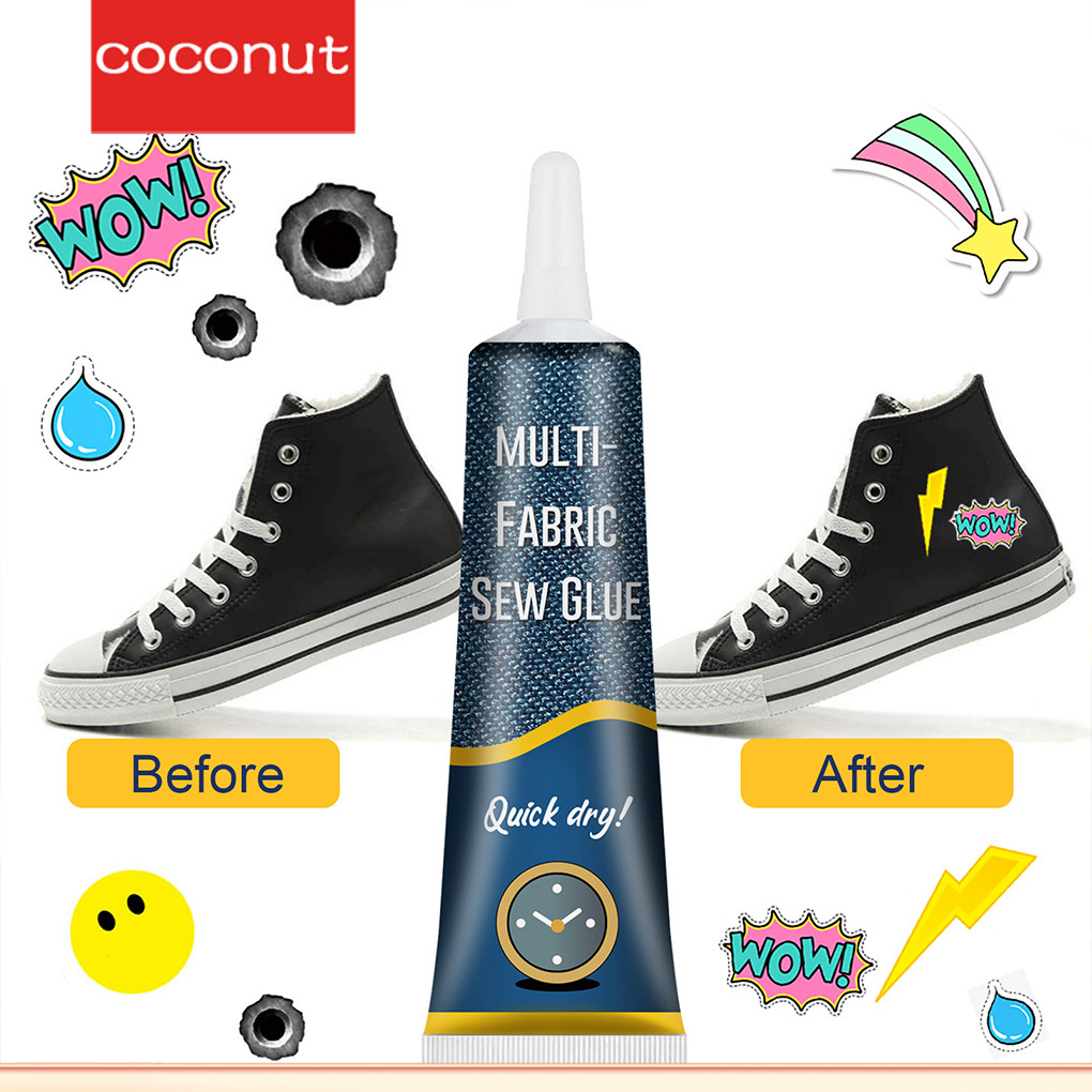 North Moon 50ml Fabric Glue Sewing Cement Universal Sticky Cloth Repair ...