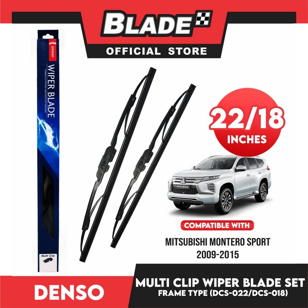 Denso Multi Clip Wiper Blade Set, Frame Type DCS-022/DRS022 22' ' And DCS-018/DT018N 18 ...