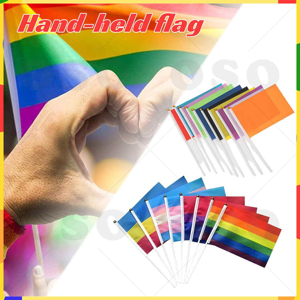 10PCS Vibrant Hand Flags On Stick For Sinulog Festival Parades School ...