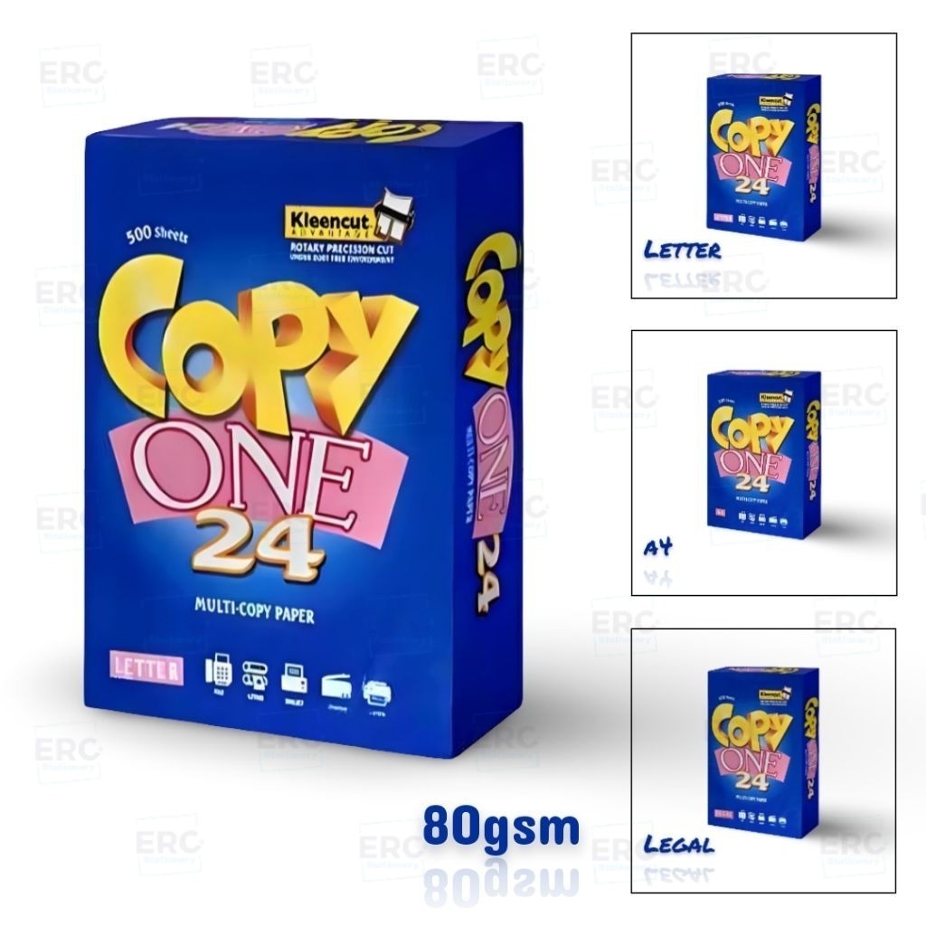80gsm ERC COPY ONE Bond Paper Kleencut Advantage, Short A4 Long Sub20 ...