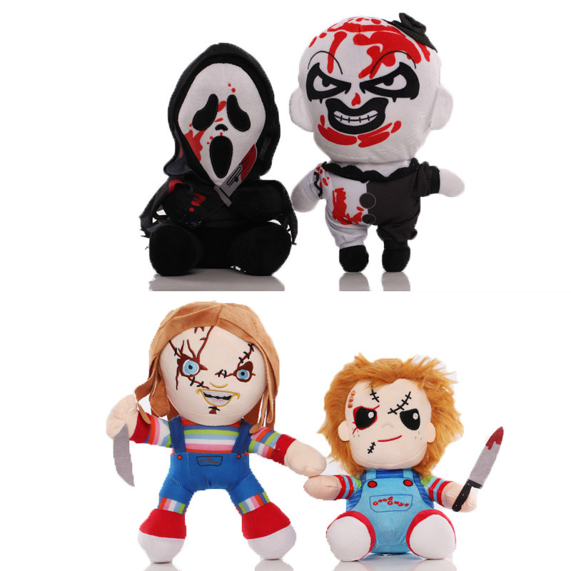 20cm Ghostface Plush Toy Eerie Ghostly Face Shaped Chucky Stuffed Dolls ...
