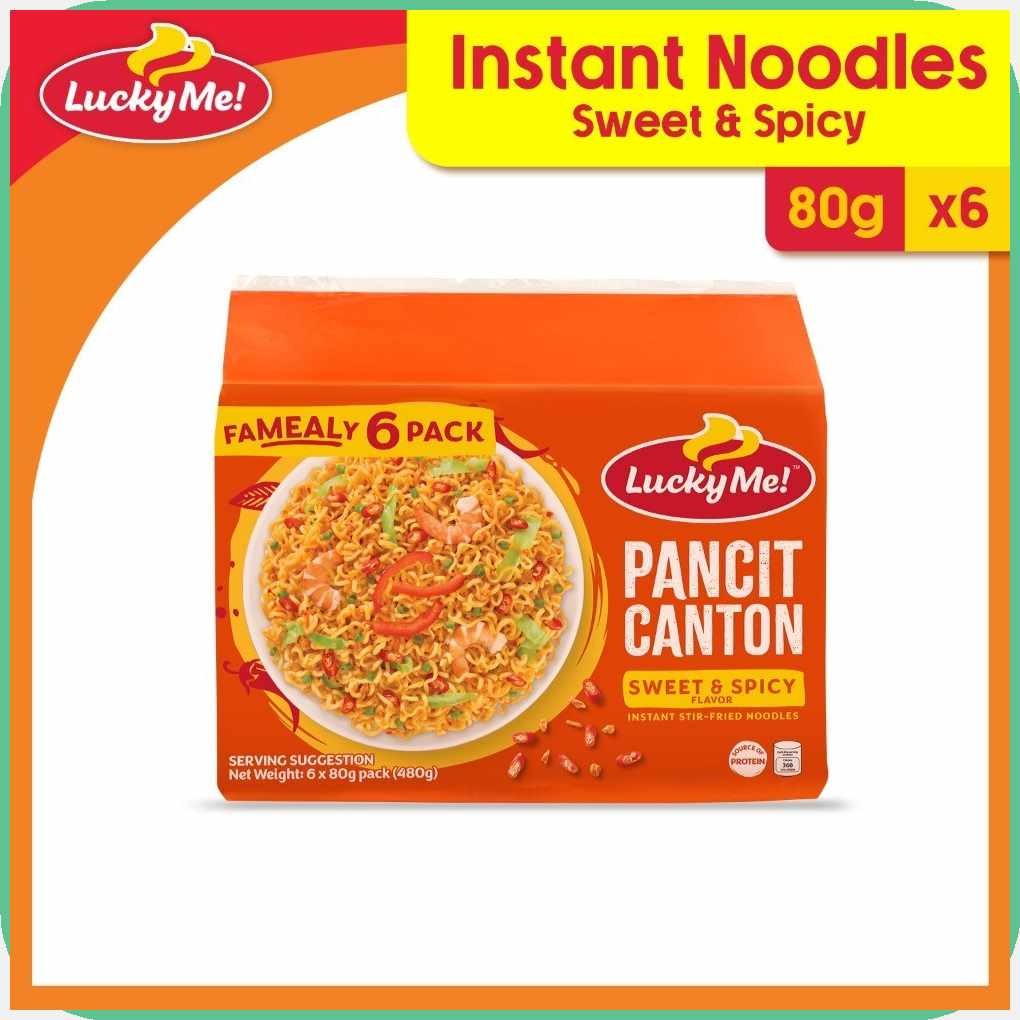 Lucky Me! Pancit Canton Instant Noodles Sweet and Spicy Multipack 80g x ...