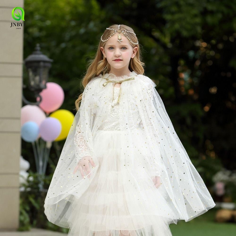 JNBYE Girl Princess Cape, Mesh Dress Up Sequins Tulle Cloak Mantle ...