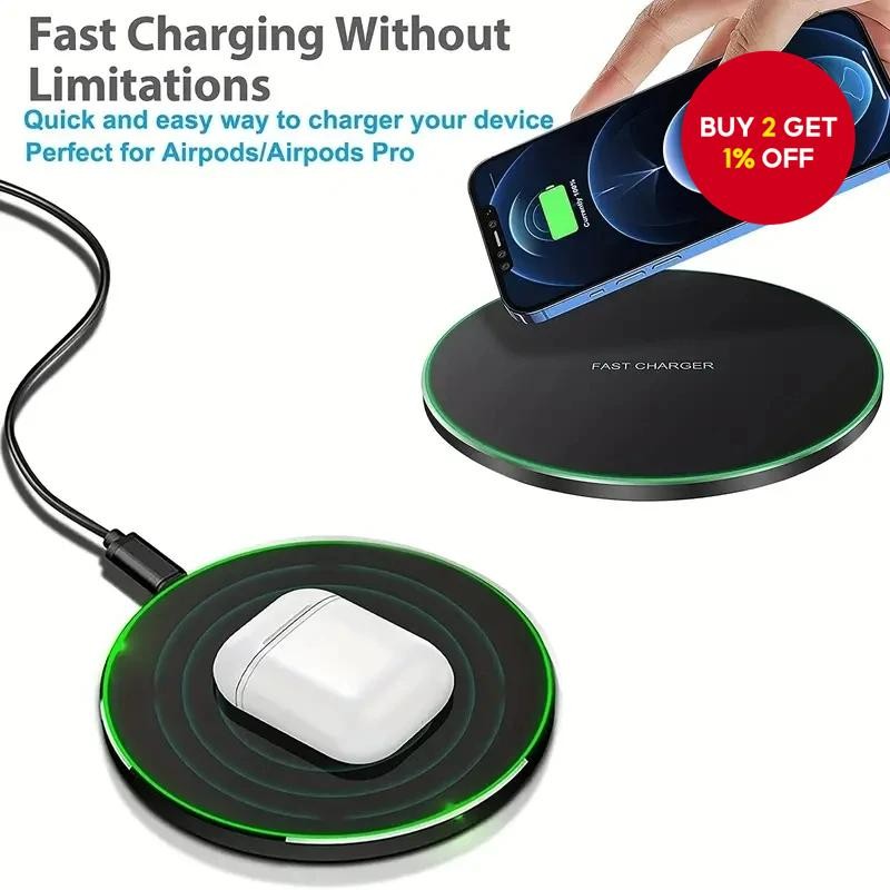 Aluminum Alloy Wireless Charger 15w Fast Charging Compatible with ...