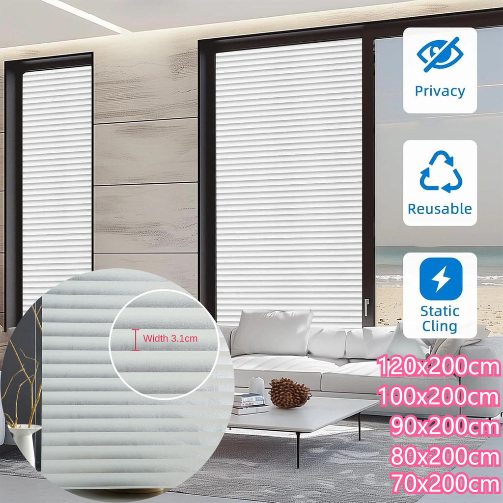 Pure Frosted Window Film Privacy Sun Blocking Non Adhesive Window ...