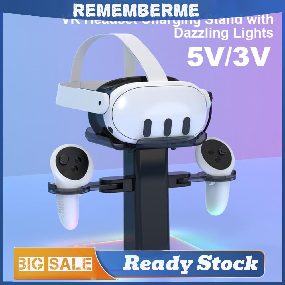RGB VR Charging Dock Headset Display Stand and Controller Mount for ...
