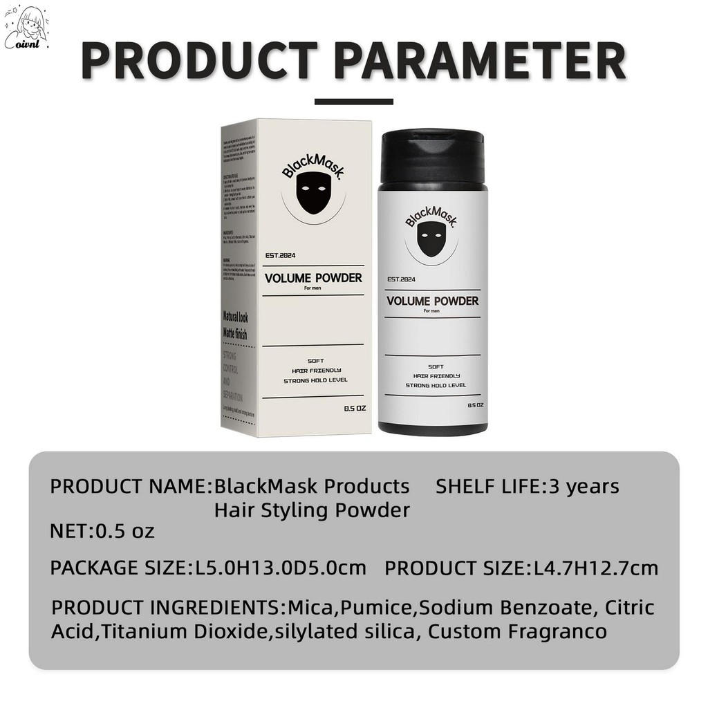 0.5oz Hair Volume Powder for Man Quick Hair Hold Thickening Spray ...