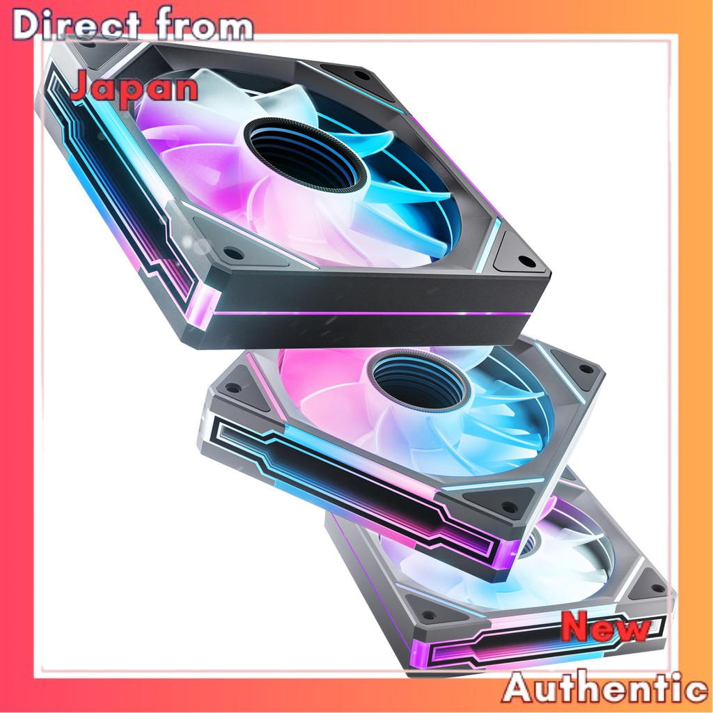 AsiaHorse ARGB PC Fan, 120mm, 3-Piece Set, Reverse Intake, 4-Pin PWM ...