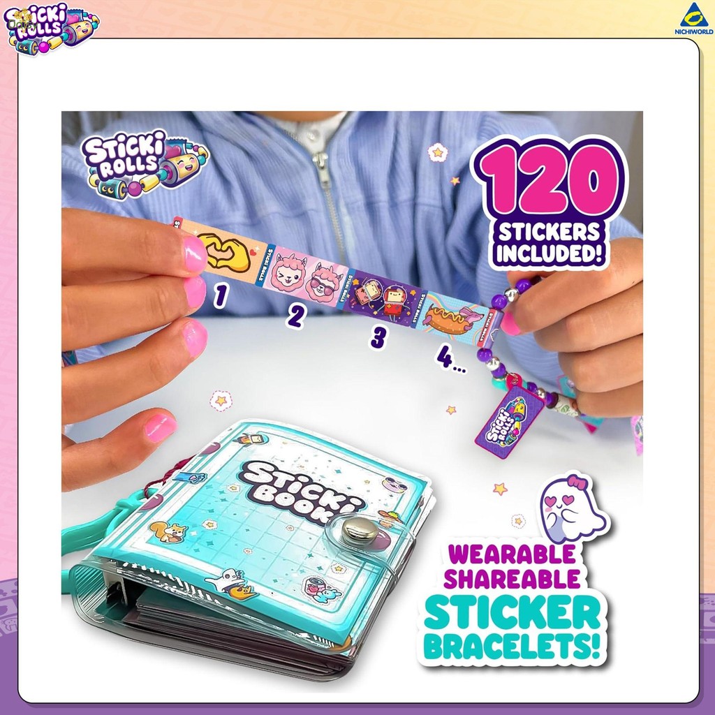 120PCS Sticki Rolls Adhesive Roll Bracelets Wearable & Shareable DIY ...