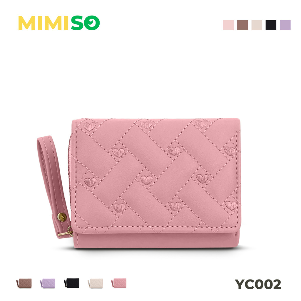 MIMISO Wallet For Woman Leather Zipper Korean Fashion Cute Girl Short ...