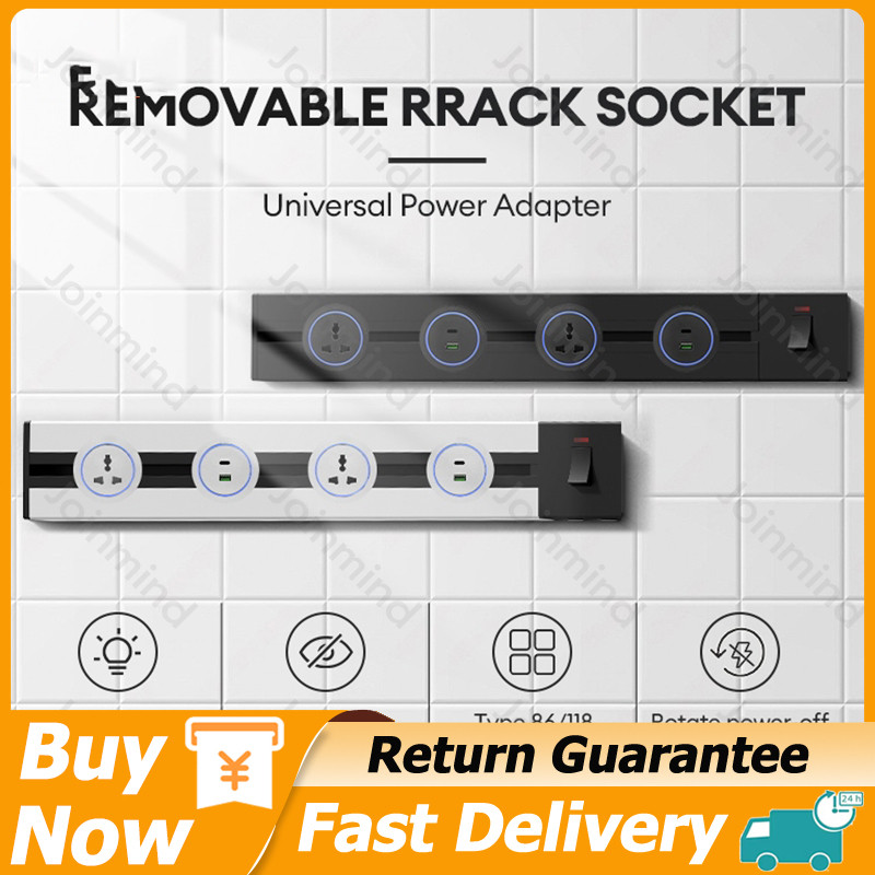 Wall Movable Power Track Socket Modern Universal Power Adapter Socket ...