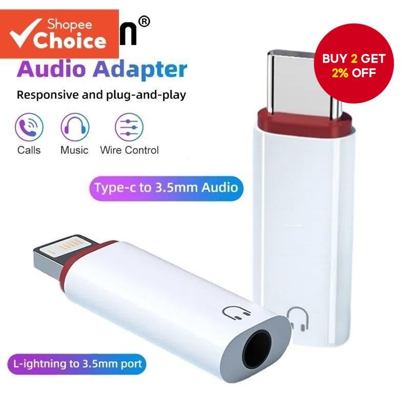 [Shopee Choice]Fonken 3.5mm to Type C/iOS Adapter Headset Converter OTG ...