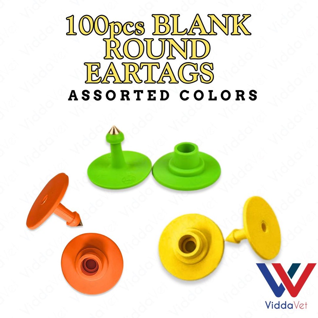 100pcs blank round ear tags practical design for animal marking and ...