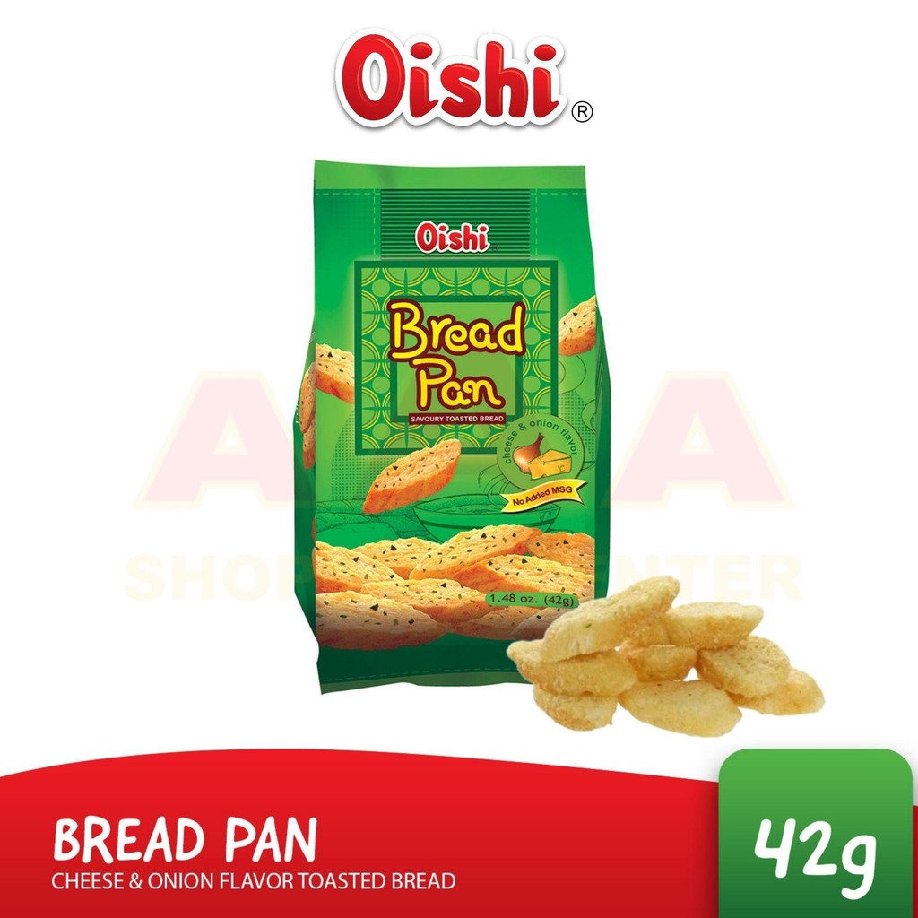Oishi Bread Pan Savoury Toasted Bread 42g Crispy Crunchy Biscuit Snack ...