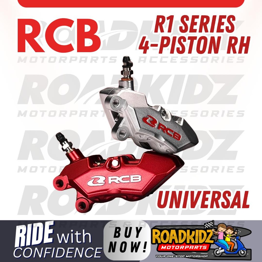 RCB R1 SERIES 4-PISTON BRAKE CALIPER (RH) SILVER | Shopee Philippines